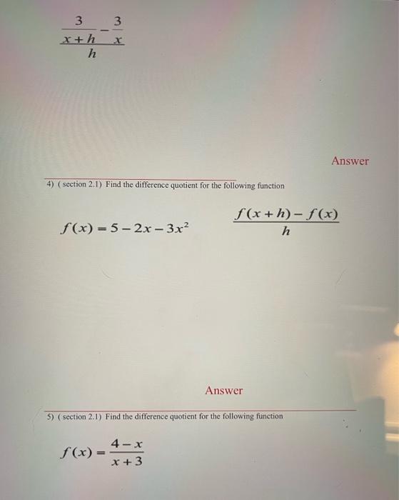 Solved Questions 1-5 1. Simplify the rational expression and | Chegg.com