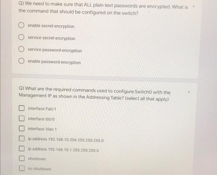 Solved Q) We need to make sure that ALL plain text passwords | Chegg.com