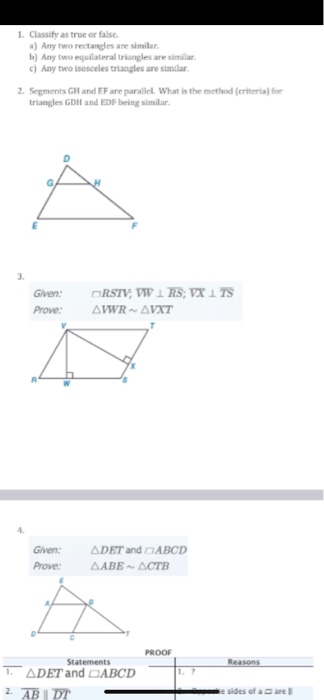 Solved Given Prove: AVWR AVXT Given: Prove: ADET and CABCD | Chegg.com