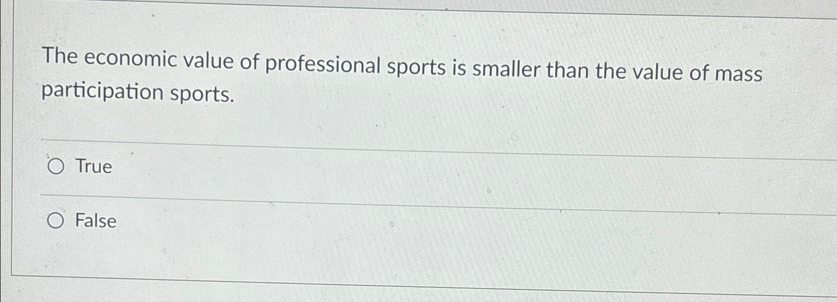 Solved The economic value of professional sports is smaller | Chegg.com