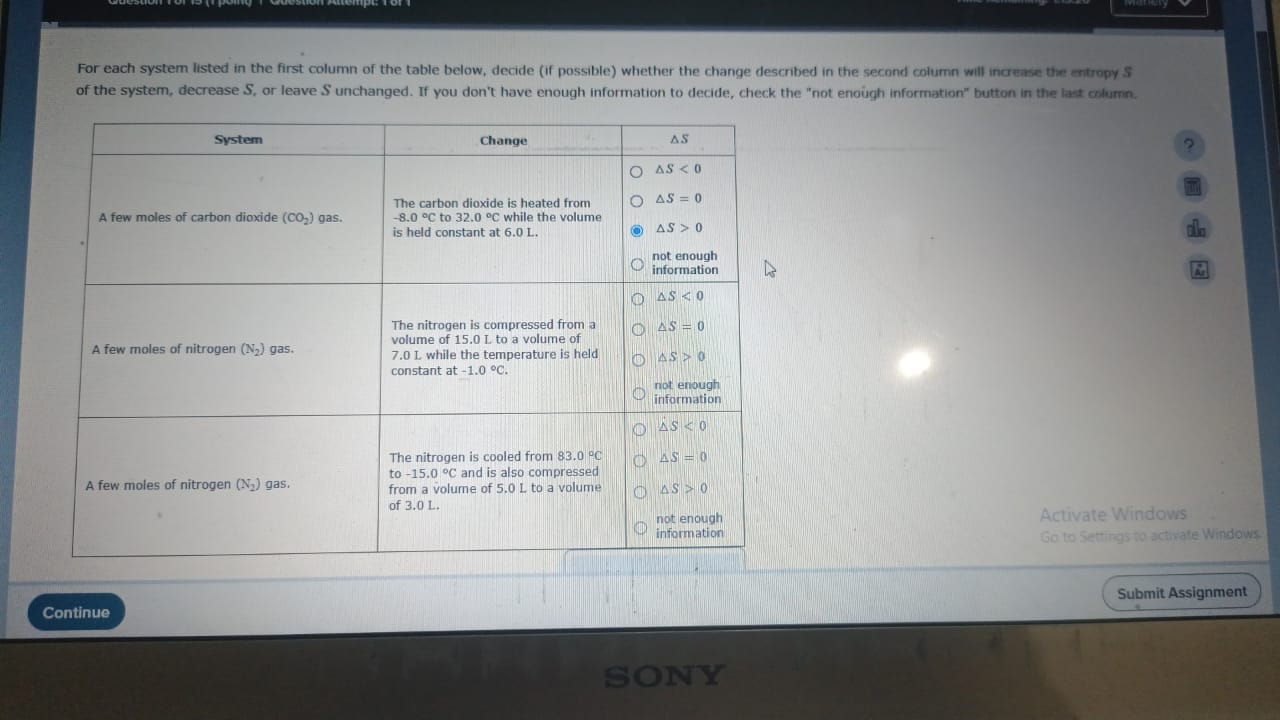 Solved For each system listed in the first column of the | Chegg.com