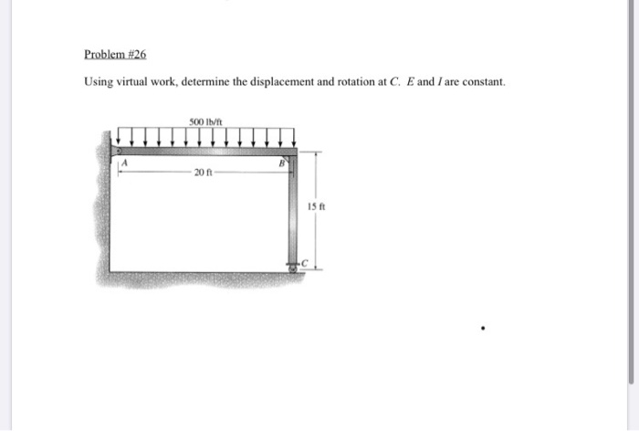 Solved Problem #26 Using virtual work, determine the | Chegg.com