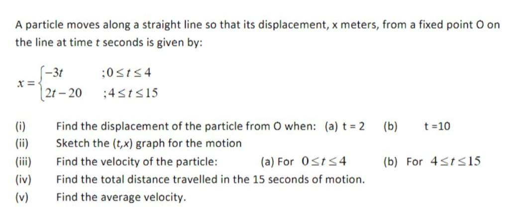 Solved A particle moves along a straight line so that its | Chegg.com