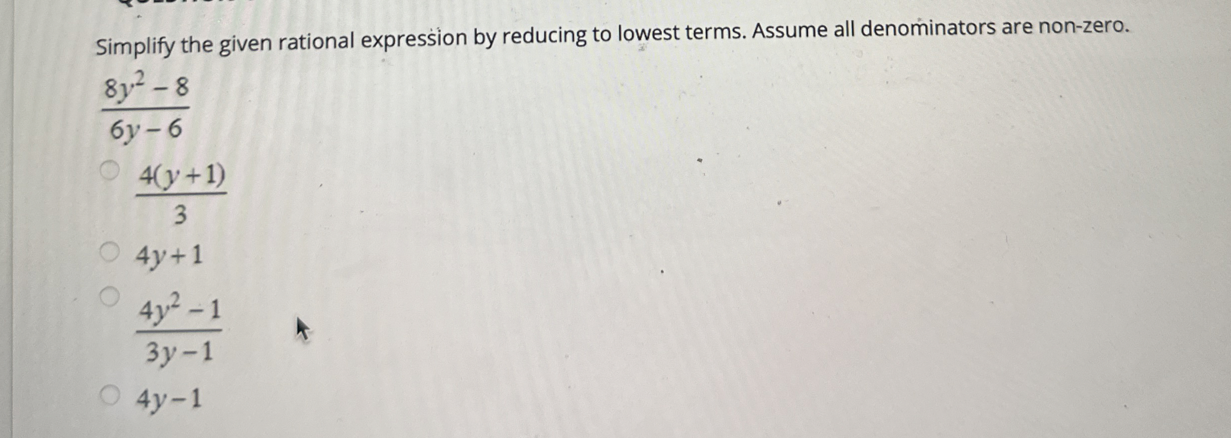 Solved Simplify the given rational expression by reducing to | Chegg.com