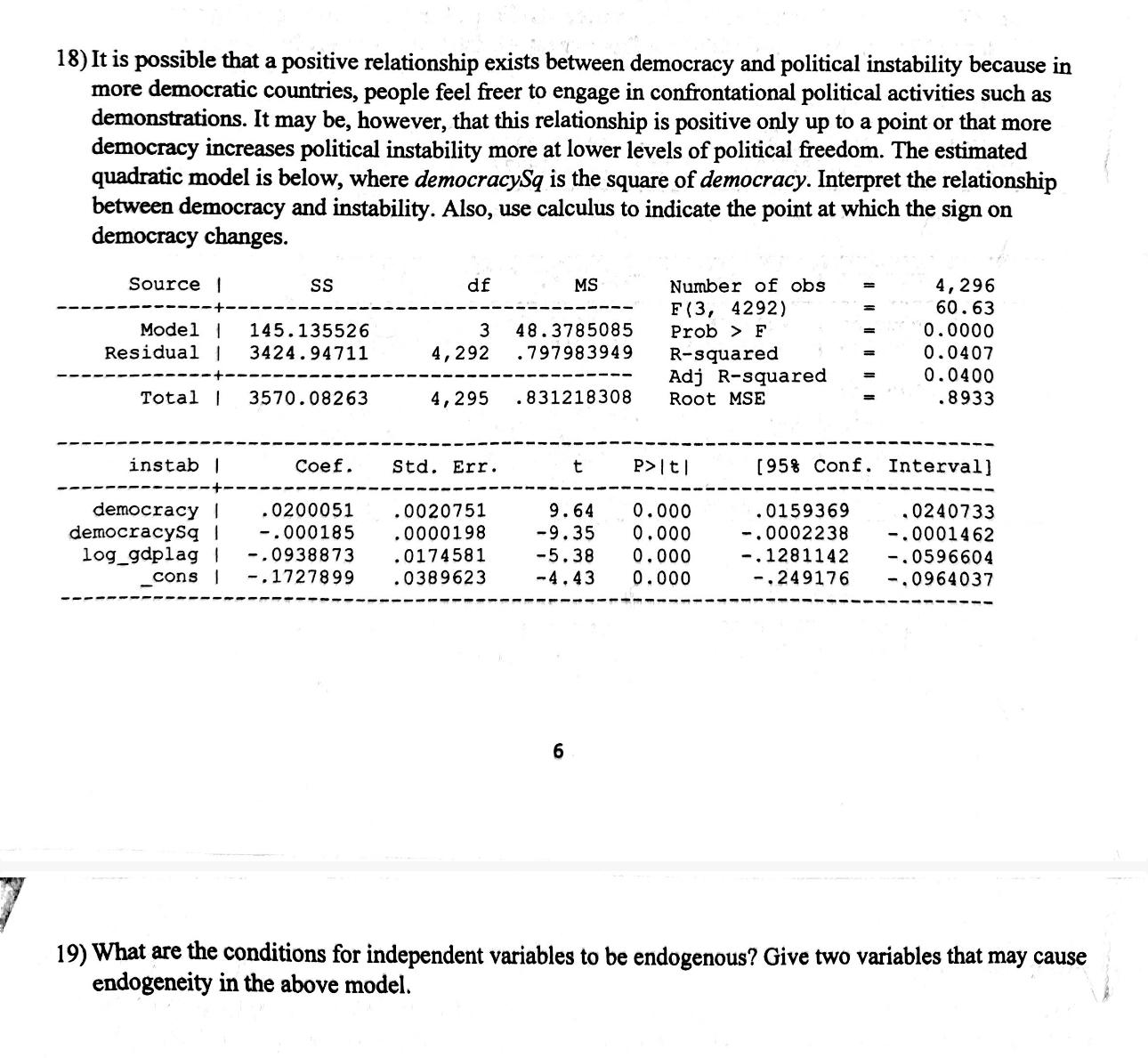 Solved What are the conditions for independent variables to | Chegg.com
