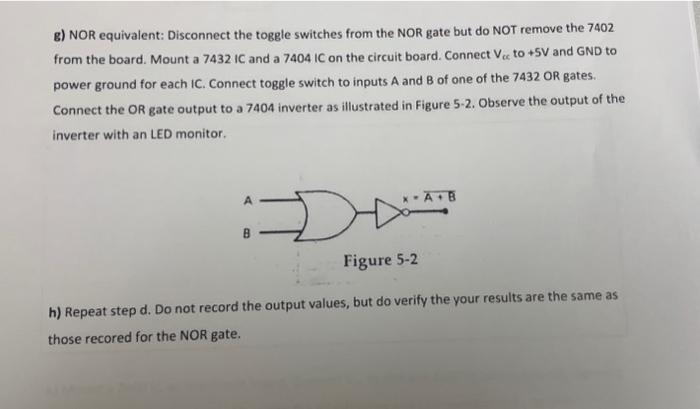 Solved 1. To investigate the behavior of the NOR gate. 2. To | Chegg.com