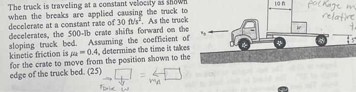 Solved The truck is traveling at a constant velocity as | Chegg.com