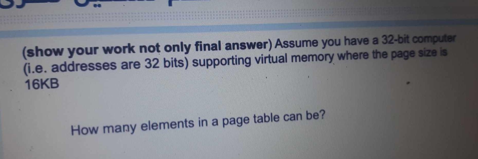 Solved (show your work not only final answer) ﻿Assume you | Chegg.com