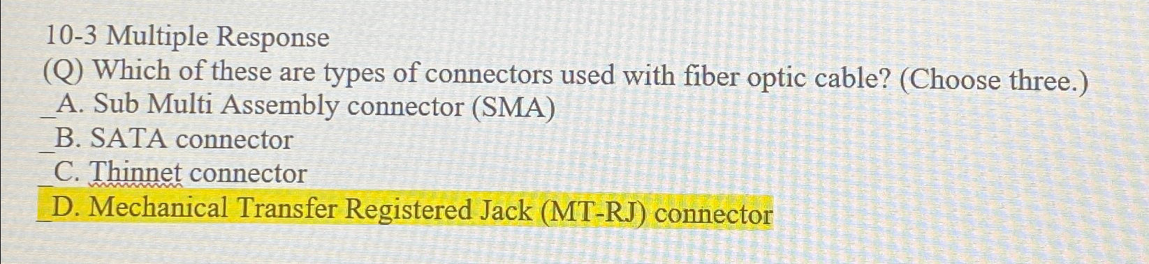 Solved 10-3 ﻿Multiple Response(Q) ﻿Which of these are types | Chegg.com