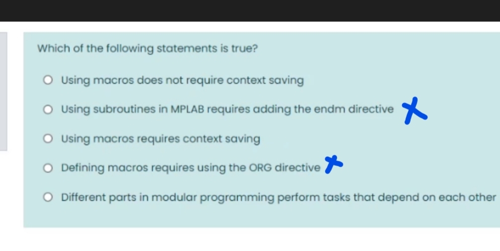 Solved Which of the following statements is true?Using | Chegg.com