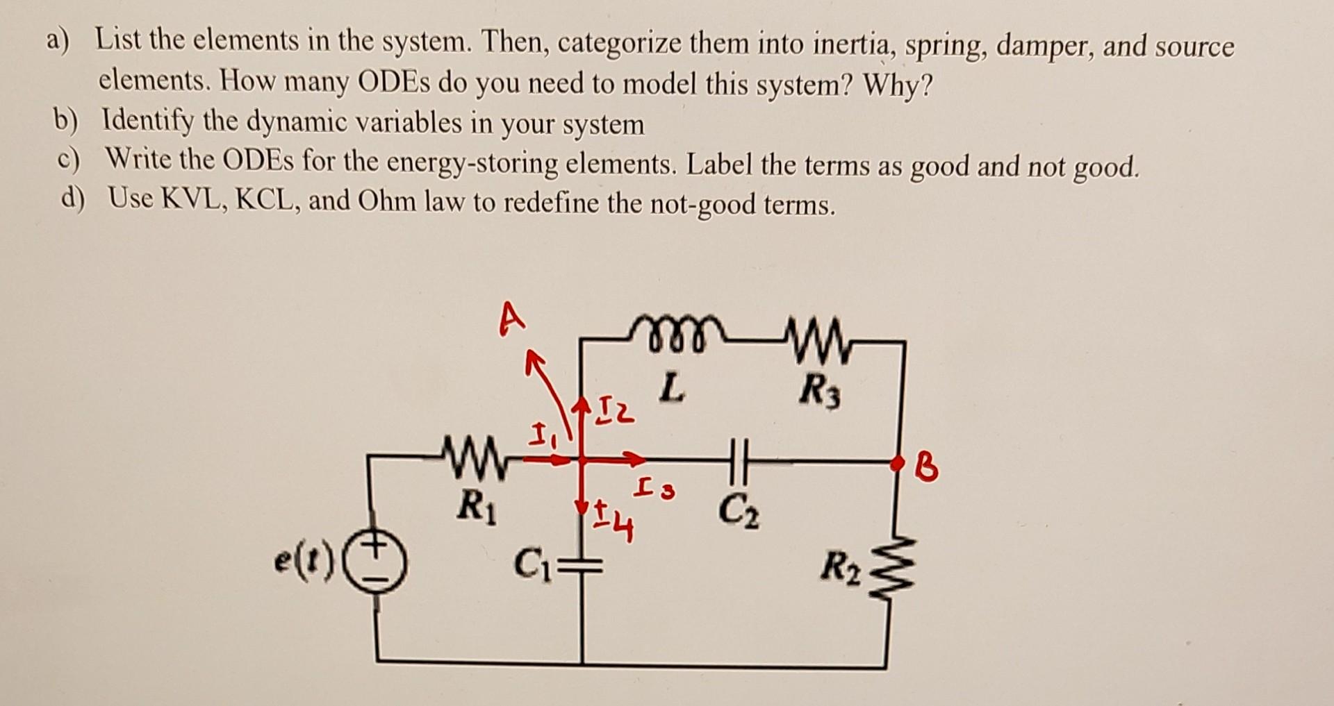 Solved a) List the elements in the system. Then, categorize | Chegg.com