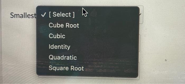 Solved Consider the Cube Root, Cubic, Identity, Quadratic, | Chegg.com
