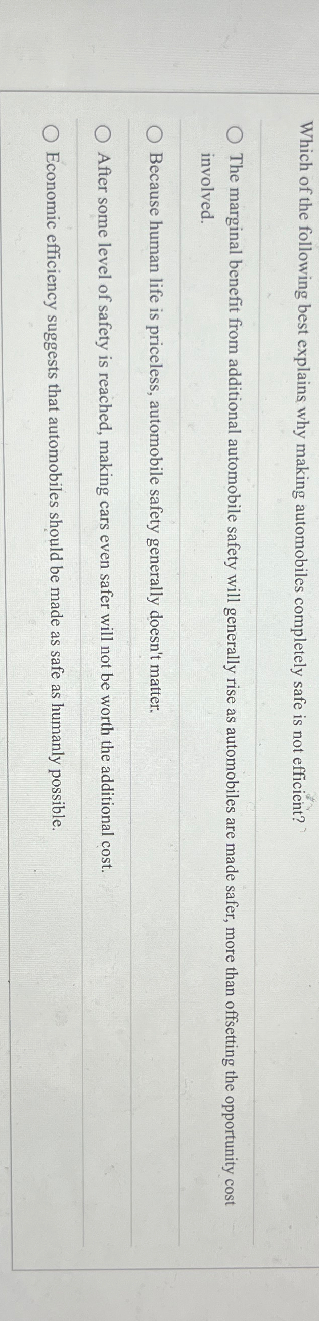 Solved Which of the following best explains why making | Chegg.com