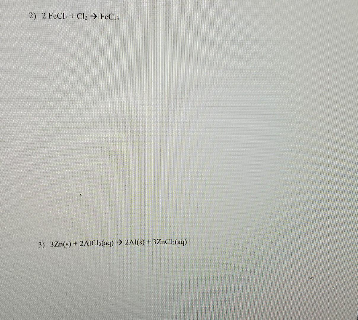 Solved For The Following Reactions Determine The Oxidation