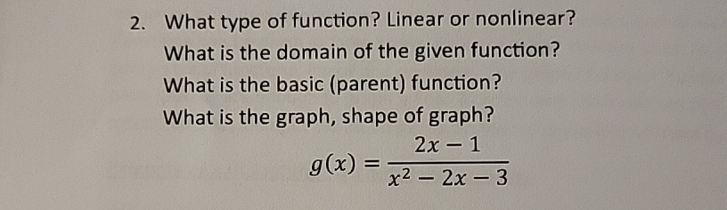 Solved What type of function? Linear or nonlinear?What is | Chegg.com
