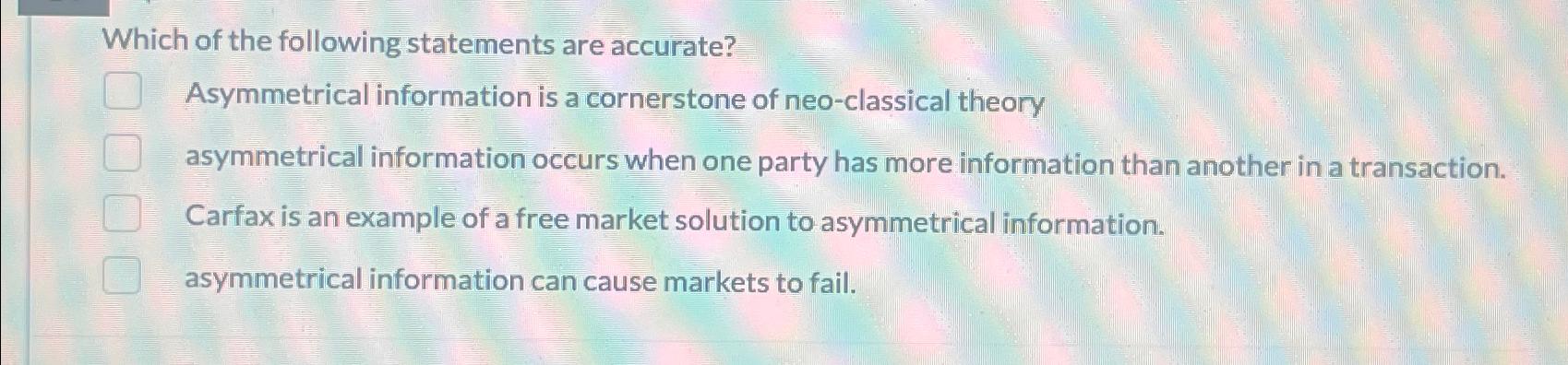 Solved Which of the following statements are | Chegg.com