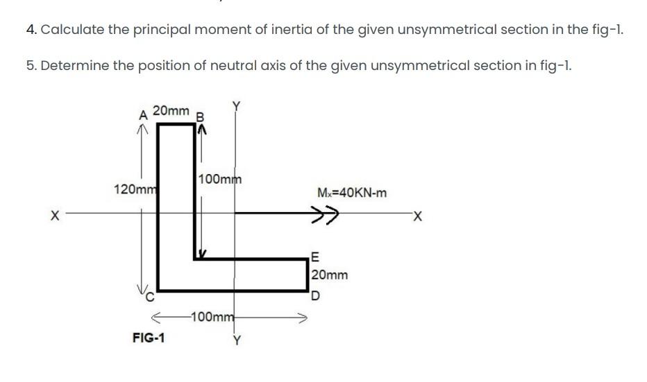 Solved 4. Calculate the principal moment of inertia of the | Chegg.com