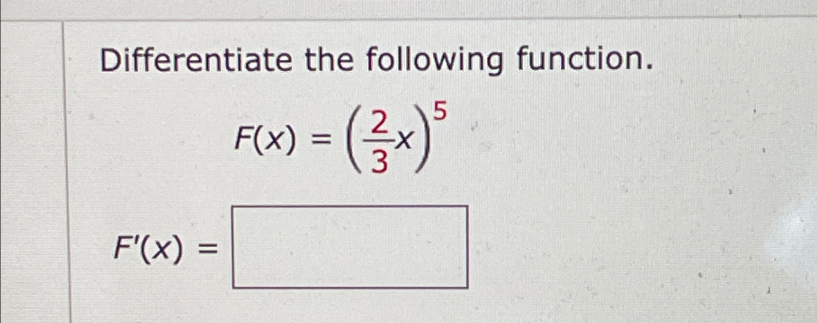 Solved Differentiate the following | Chegg.com