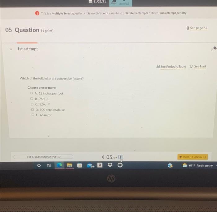 Solved 11/28/21 out of 67 This is a Multiple Select | Chegg.com