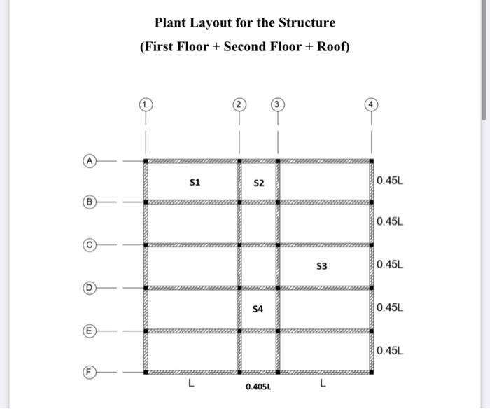 Solved The structural floor plan of a three-story (ground | Chegg.com