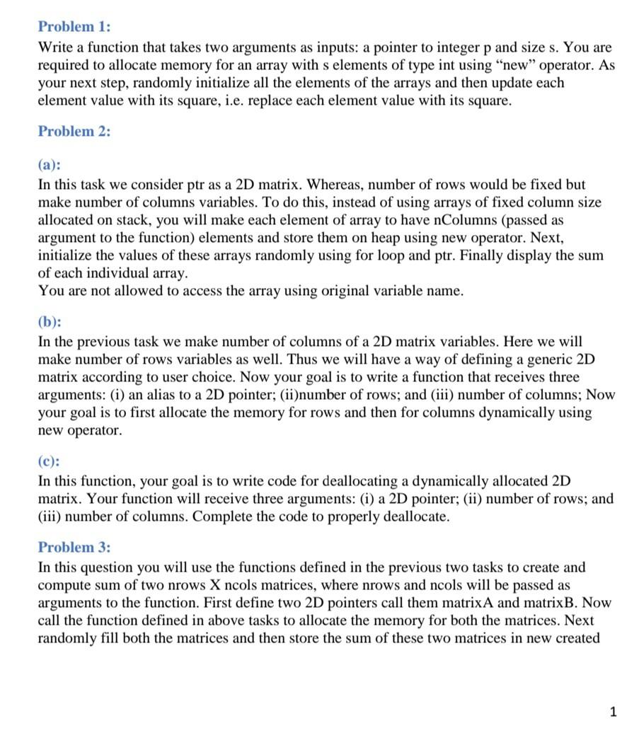 Problem 1 Write A Function That Takes Two Arguments