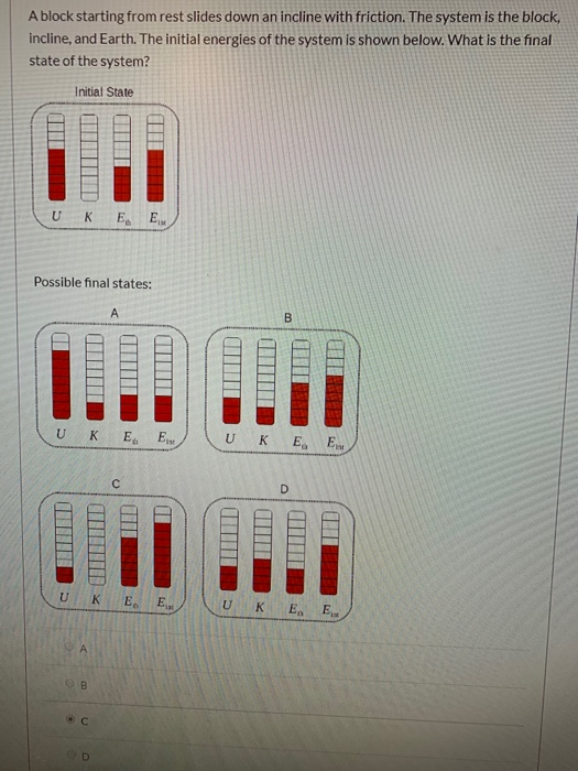 Solved A block starting from rest slides down an incline | Chegg.com
