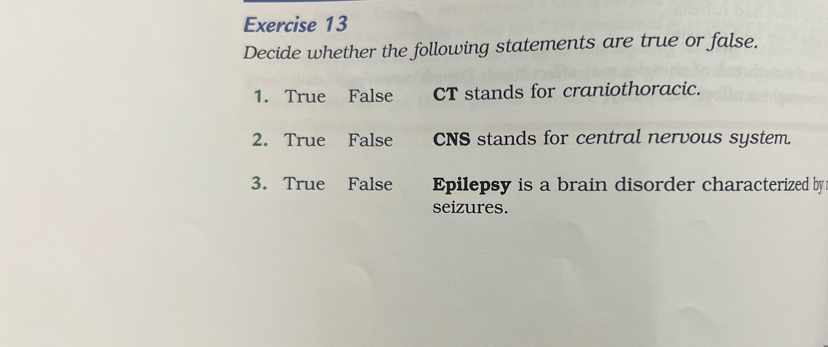 Solved Exercise 13Decide whether the following statements | Chegg.com
