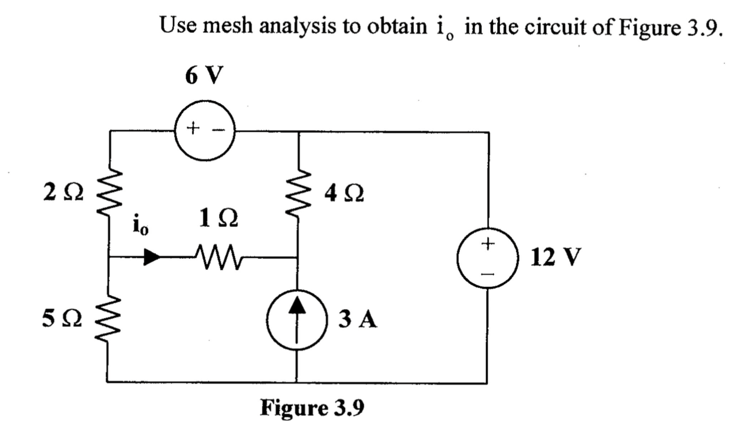 Solved Use mesh analysis to obtain i0 ﻿in the circuit of | Chegg.com