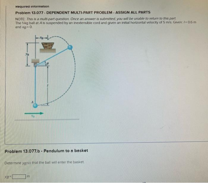 Solved Required intormation Problem 13.077. DEPENDENT | Chegg.com