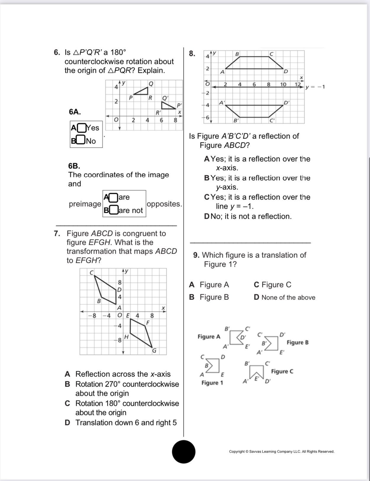 Solved Is ????P'Q'R' ﻿a 180°counterclockwise rotation | Chegg.com
