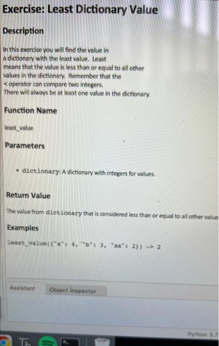 Solved Description In this exercise you will find the value | Chegg.com