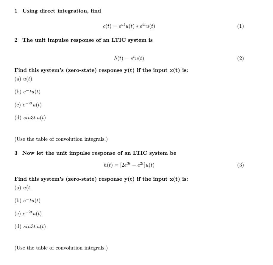 Solved 4 Use Graphical Convolution To Find The Convolution 5224