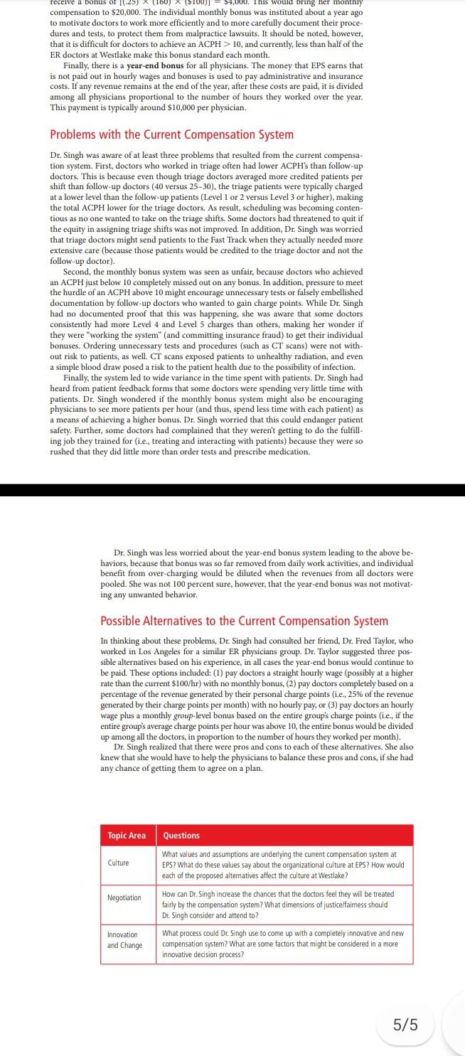 Solved CASE 4 EMERGENCY! We Need a Better Compensation | Chegg.com