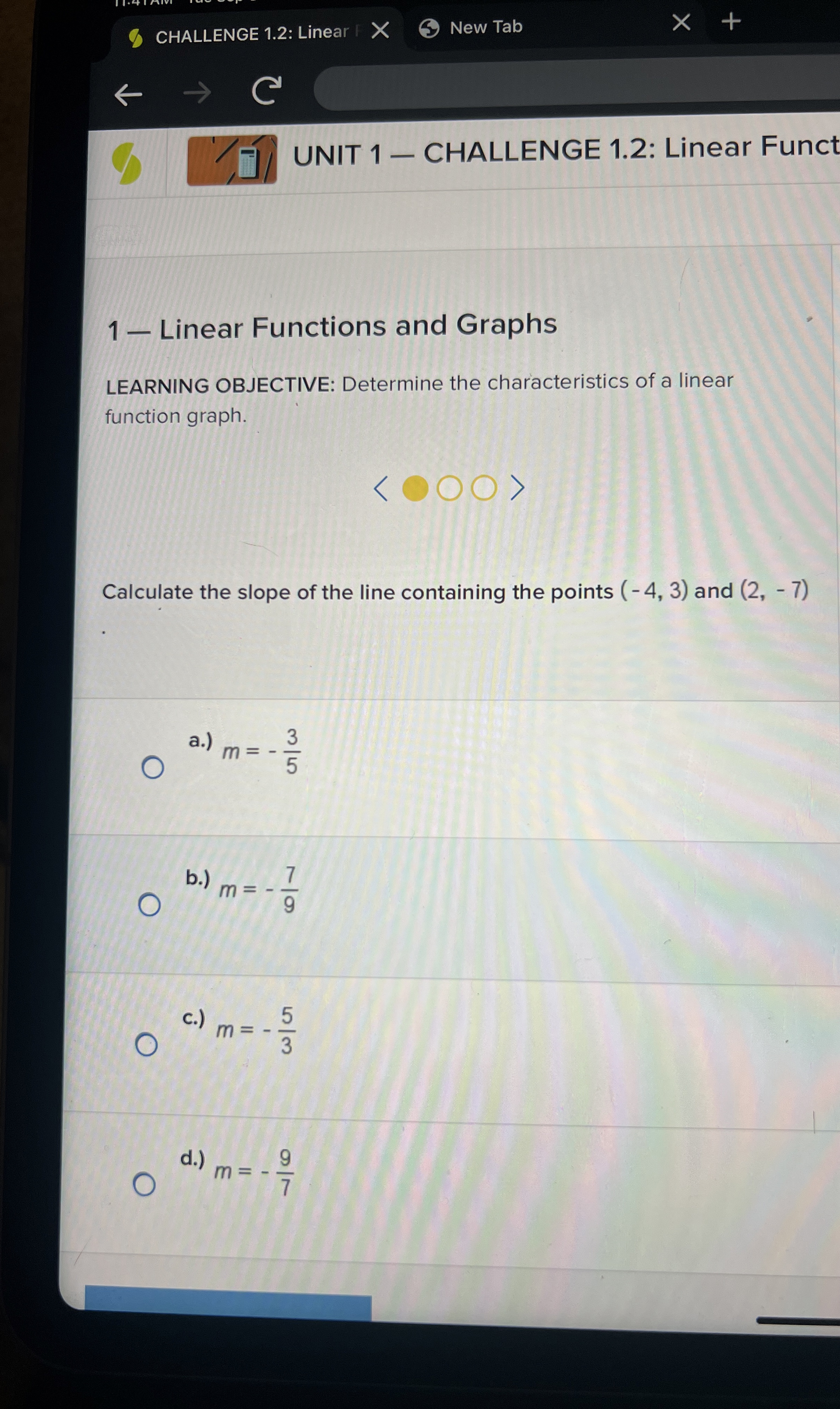 Solved CHALLENGE 1.2: LinearNew TabUNIT 1 - ﻿CHALLENGE 1.2: | Chegg.com