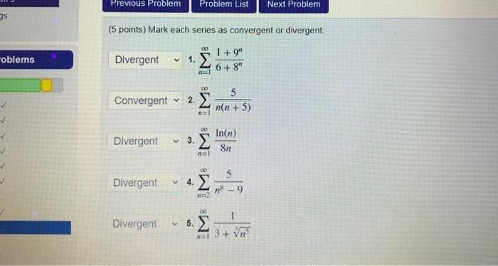 Solved Previous Problem Problem List Next Problem (5 points) | Chegg.com