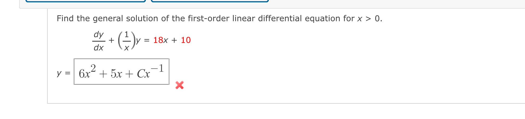Solved Find the general solution of the first-order linear | Chegg.com
