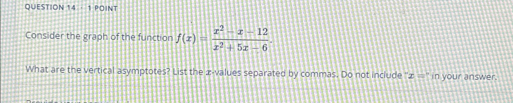 Solved QUESTION 14 : 1 POINTConsider the graph of the | Chegg.com Solved QUESTION 14 : 1 POINTConsider the graph of the | Chegg.com