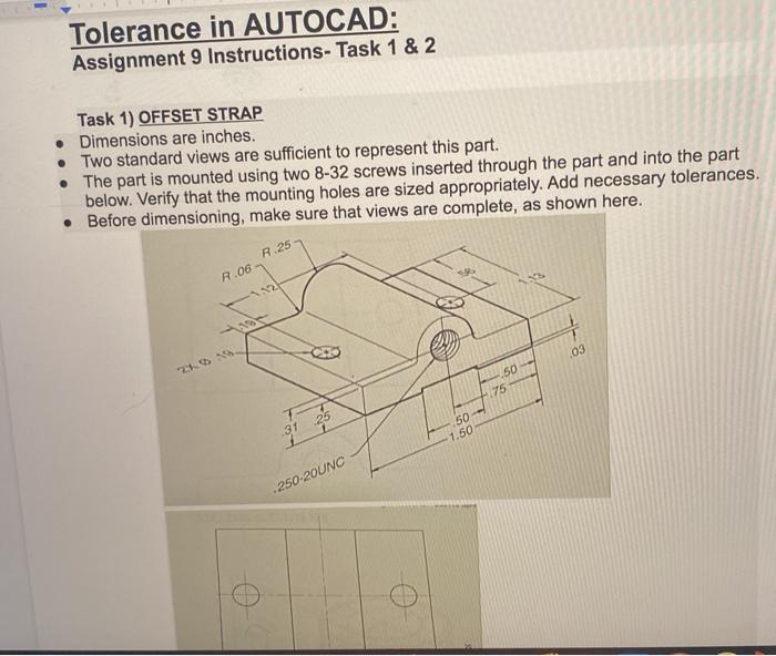 Solved AutoCAD Task 1 and the following images are showing | Chegg.com
