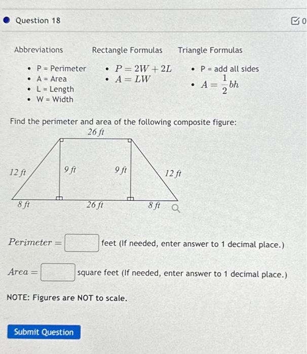 Solved Abbreviations - SA= Surface Area - L= Length - W= | Chegg.com