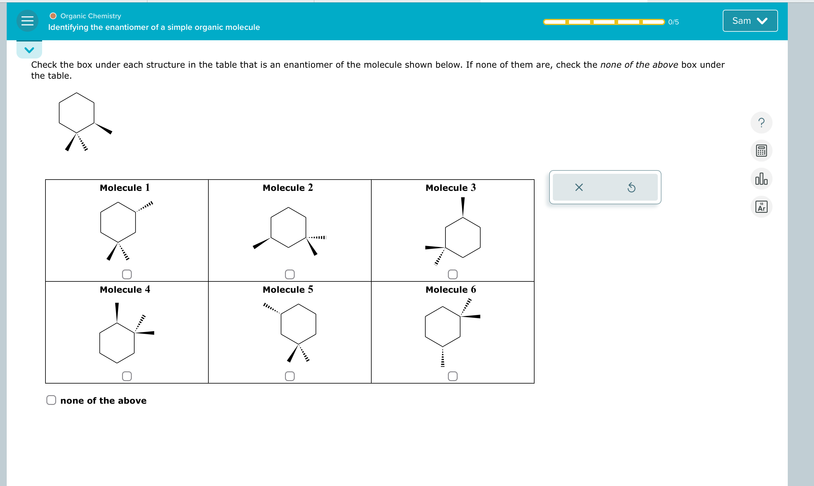 Solved Organic ChemistryIdentifying the enantiomer of a | Chegg.com
