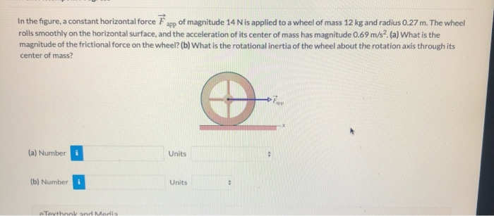 Solved In the figure, a constant horizontal force Fapp of | Chegg.com
