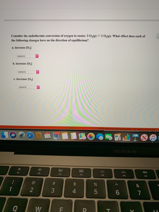 Solved Consider the endothermic conversion of oxygen to | Chegg.com