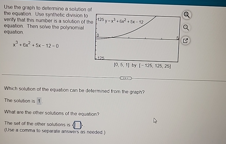 Solved Use the graph to determine a solution of the | Chegg.com