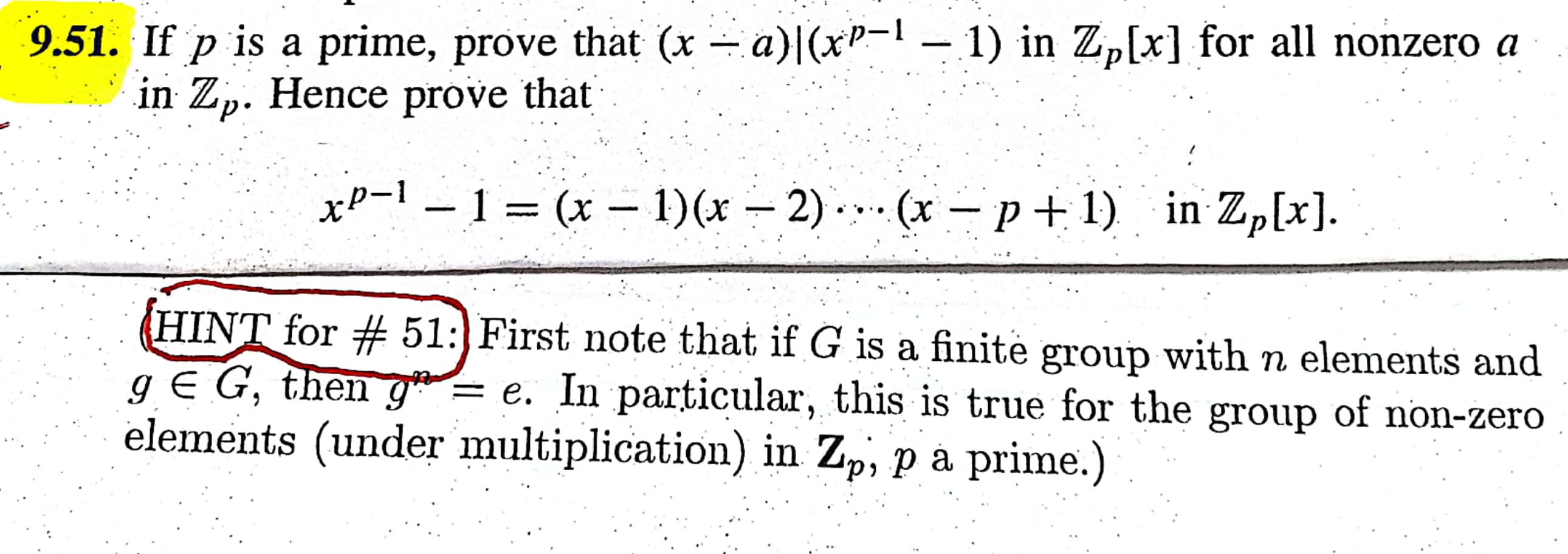 Solved (HINT for # 51: First note that if G ﻿is a finite | Chegg.com