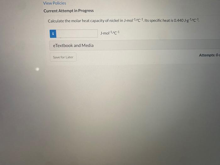 Solved View Policies Current Attempt in Progress Calculate | Chegg.com