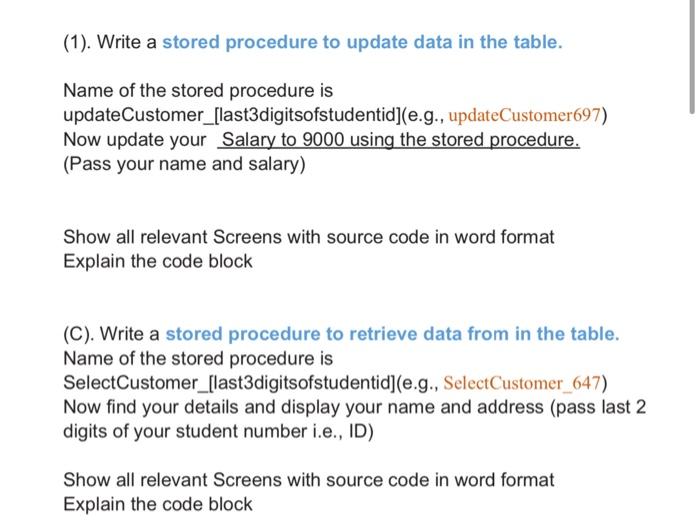 Solved 1. Create a table named customers and populate the | Chegg.com