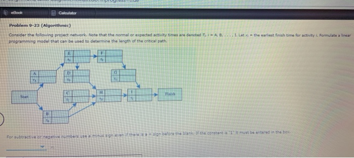 Solved Problem 9-23 (Algorithmic) the earliest finish time | Chegg.com