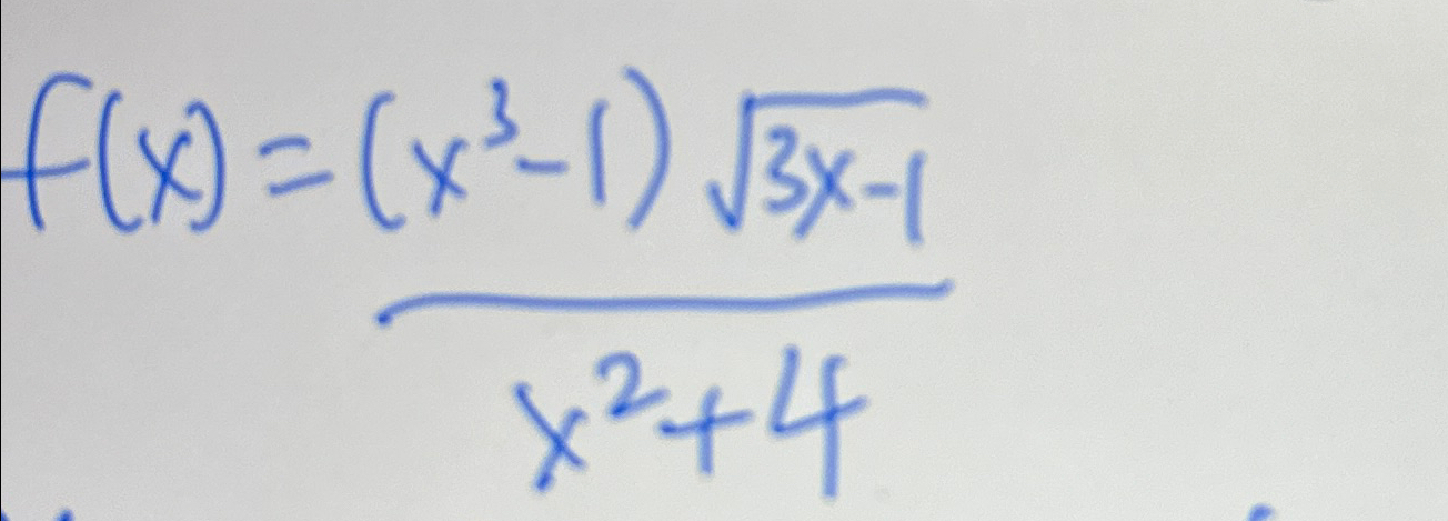 Solved f(x)=(x3-1)3x-12x2+4Find the derivative | Chegg.com