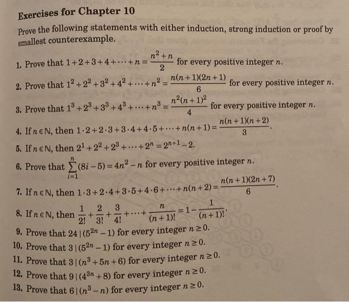 Solved n²+n 11. Prove that 31 (n+5n+6) for every integer n | Chegg.com