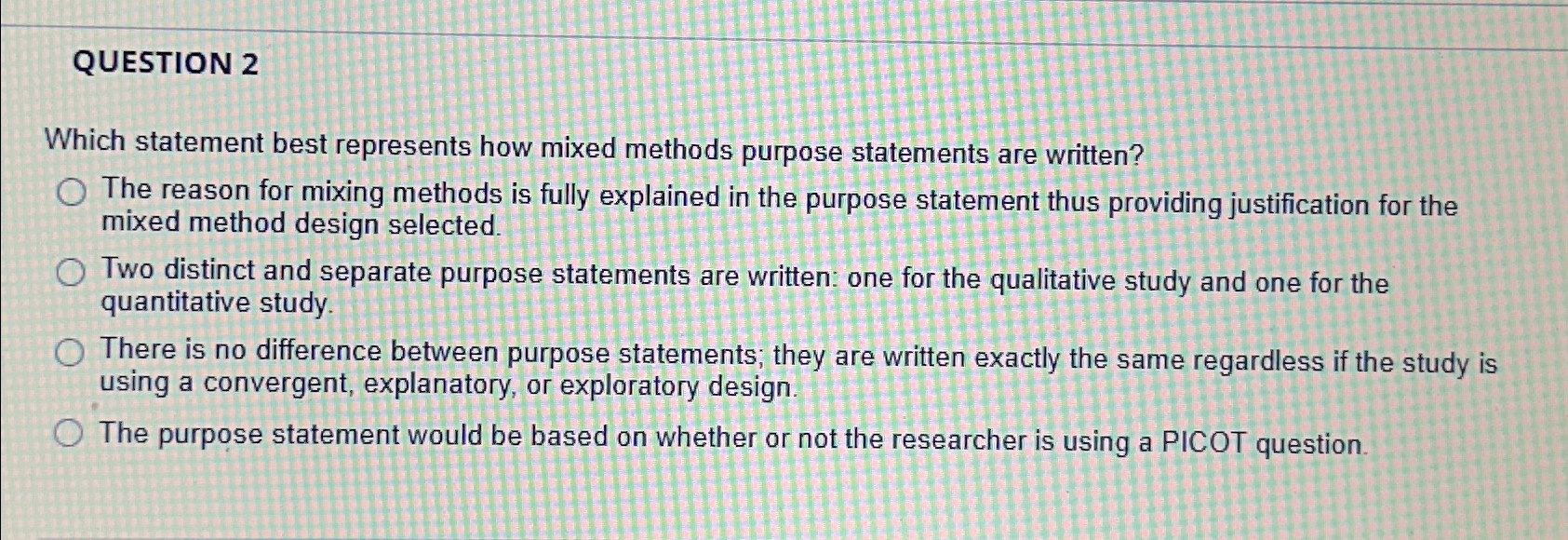 Solved QUESTION 2Which statement best represents how mixed | Chegg.com